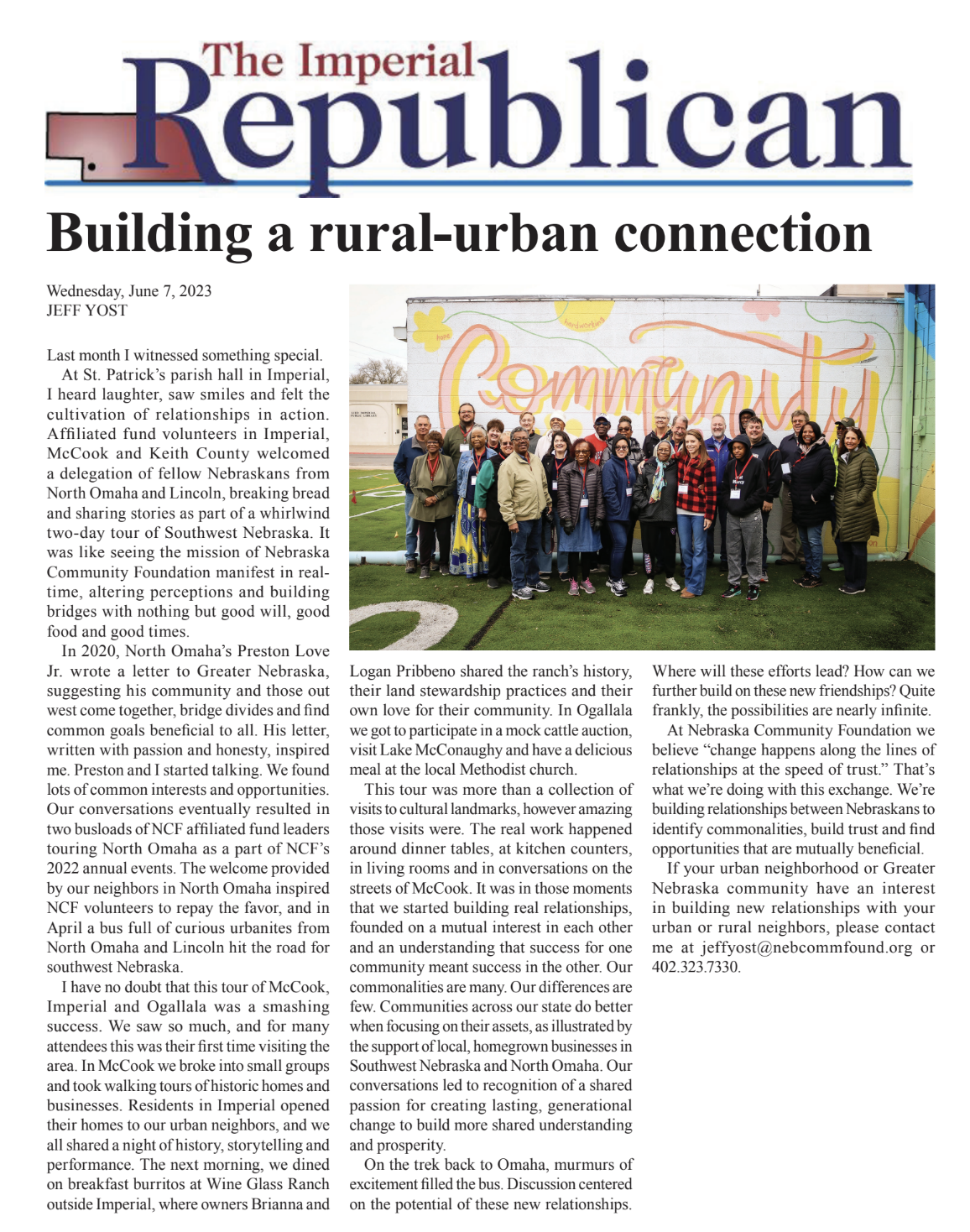 Building a rural-urban connection by Jeff Yost – 4urban